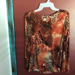 Susan Lawrence | Tops | Susan Lawrence Animal Print Top | Poshmark